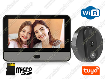 Видеоглазок с монитором Tuya Wi-Fi для двери "HDcom DW1-Tuya" с записью ...