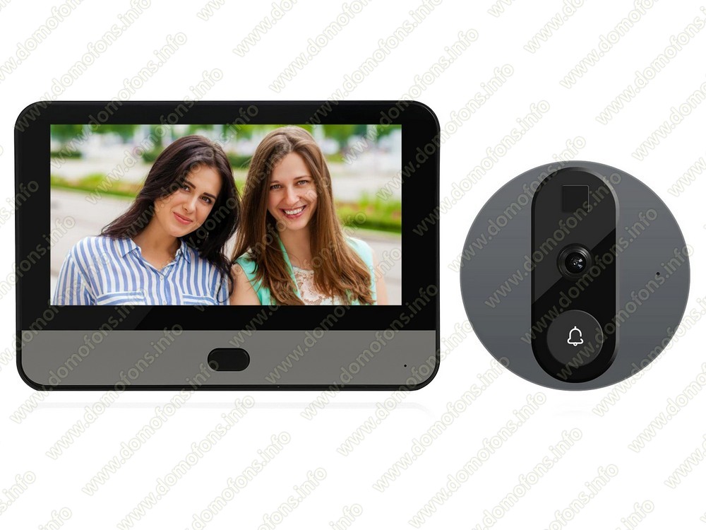 Видеоглазок с монитором Tuya Wi-Fi для двери "HDcom DW1-Tuya" с записью ...