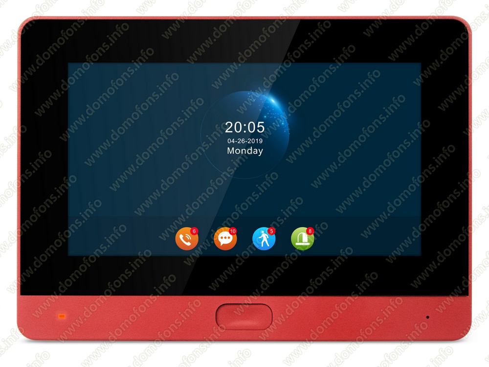 Цветной AHD видеодомофон 7" «HDcom R-733T-FHD(7)» с записью на SD карту ...